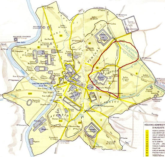 romanoimpero.com: MONS ESQUILINUS - COLLE ESQUILINO