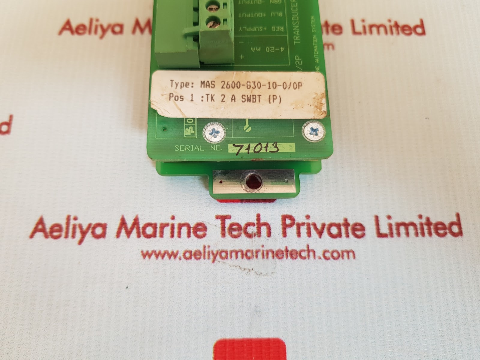 IPH MAS2600/2P TRANSDUCER AMPLIFIER MAS 2600-630-10-0/0P - Aeliya Marine