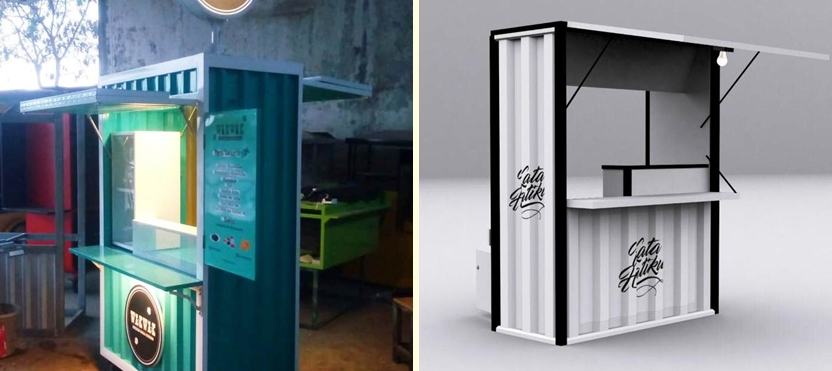 Gerobak Container - Gerobak Container bahan Spandex - Jual Booth ...