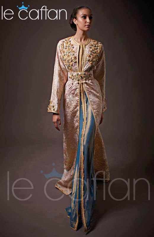 Caftan Beige Doré 2014 Elégant & Magnifique Design | LE CAFTAN