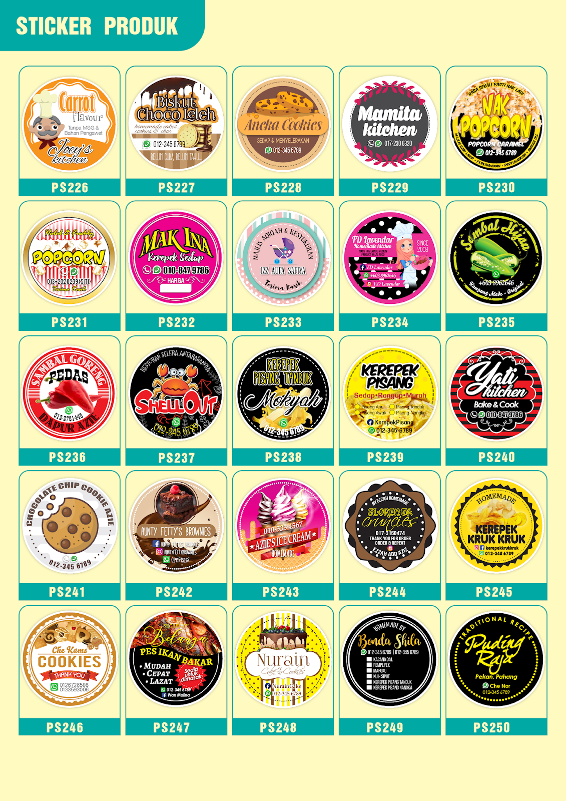 SYAZA CREATIVE: STICKER PRODUK