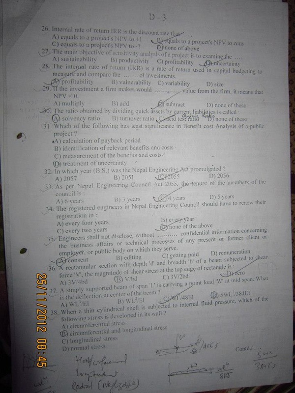 Loksewa questions collection of Civil Engineering | IOE Notes | Notices ...