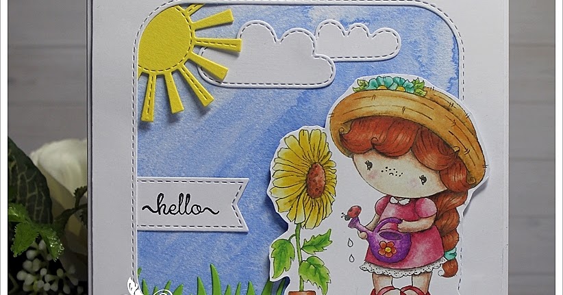 Crazy4flowers cards: Include the Sun...at Di's Digi Challenge..