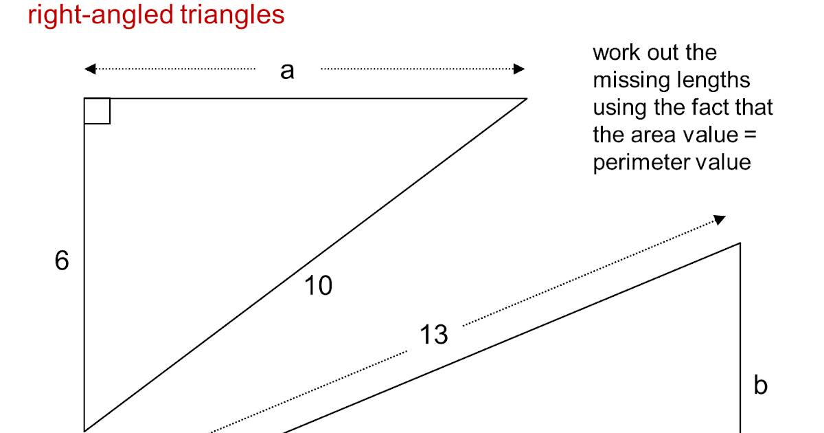 MEDIAN Don Steward mathematics teaching: equable right angled triangles
