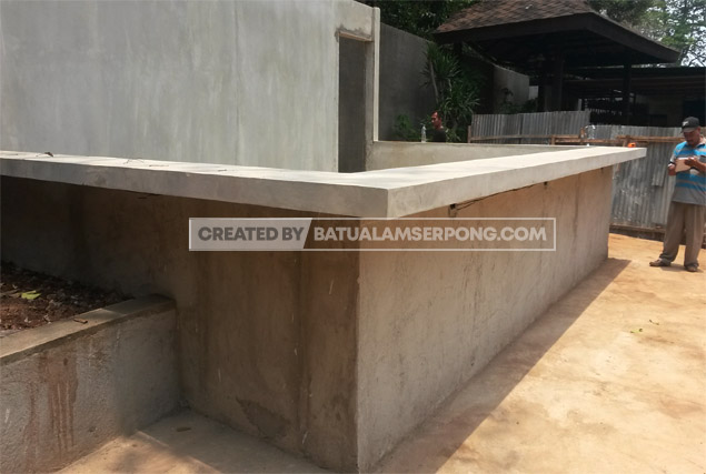 Proyek Pemasangan Bar Table Batu Serai Bali di Cilandak Jakarta Selatan ...