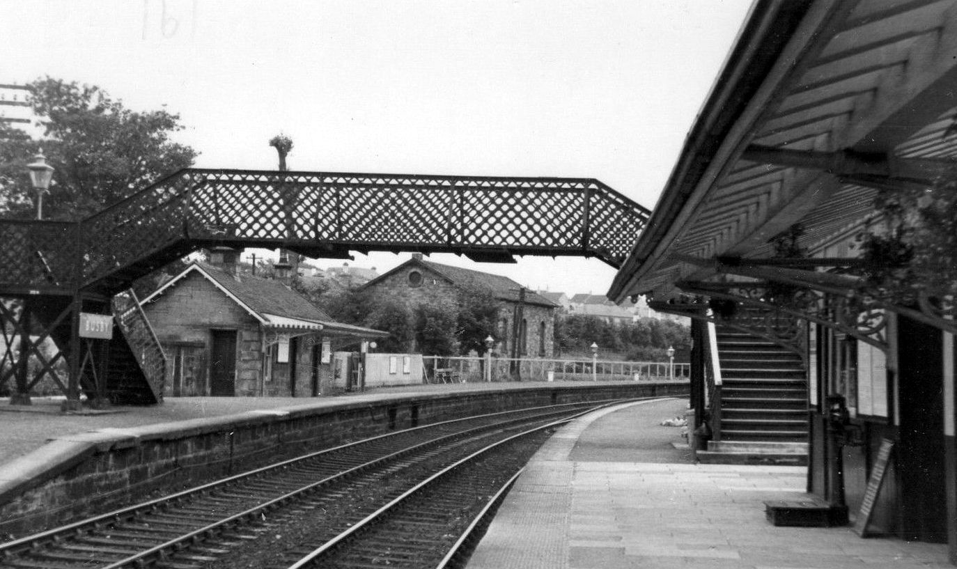 Tour Scotland: Old Photograph Railway Station Busby Scotland