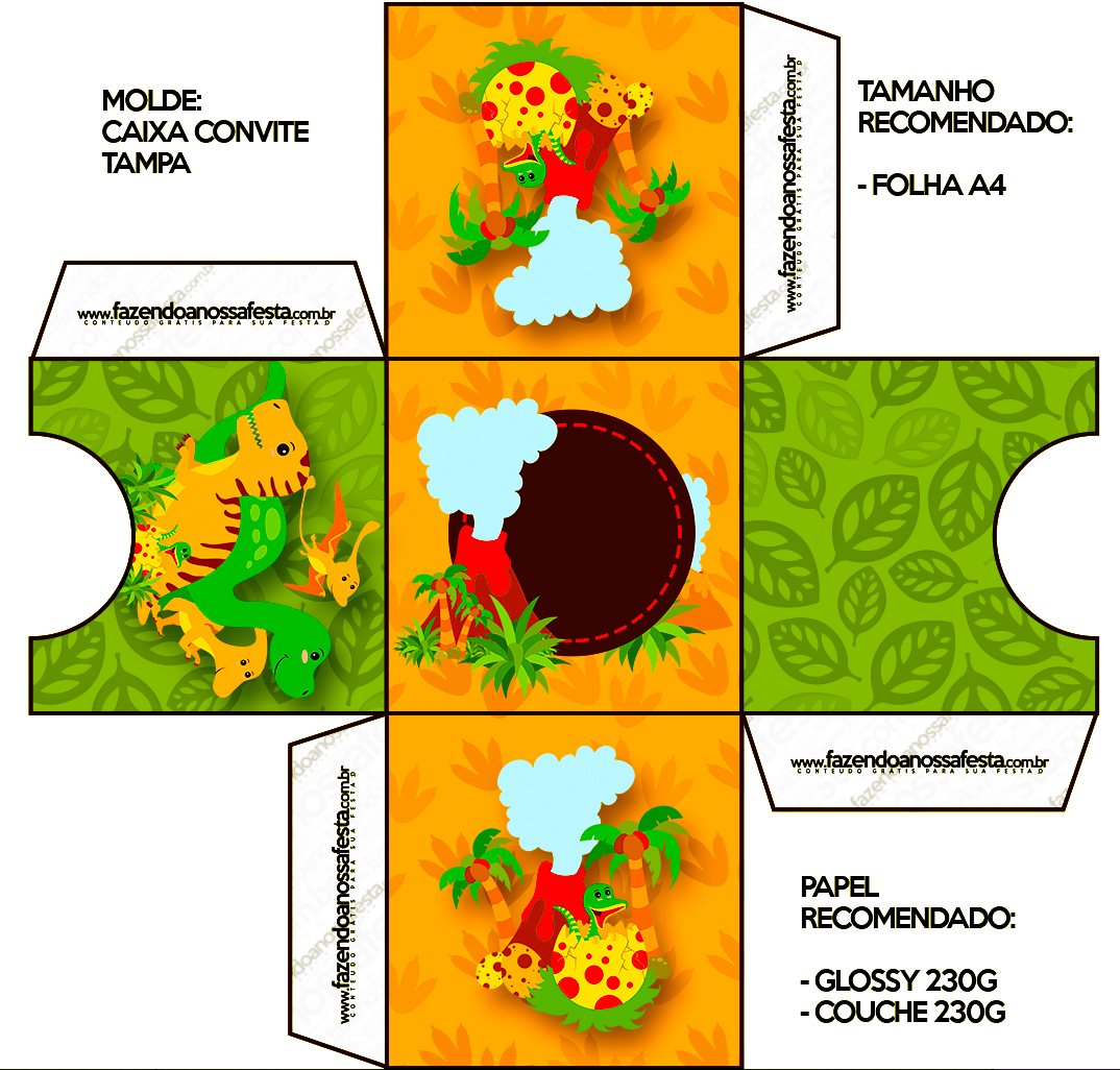 Dinosaurs Party: Free Printable Boxes. - Oh My Fiesta! in english