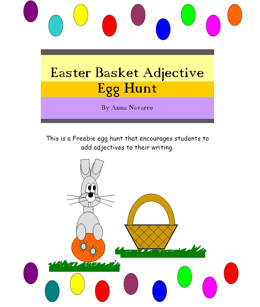 Mrs. Navarre’s Teaching Blog: Easter Basket Adjective Egg Hunt