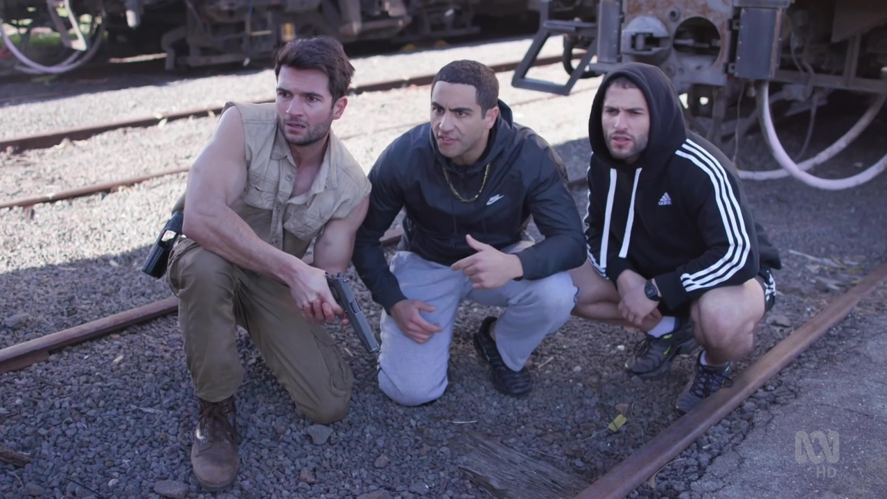 ausCAPS: Sasha Sutton shirtless in Superwog 1-06 "The Zombie Apocalypse"