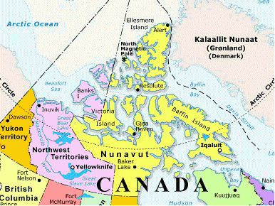 Tallest Building: Map of Nunavut Province Pictures