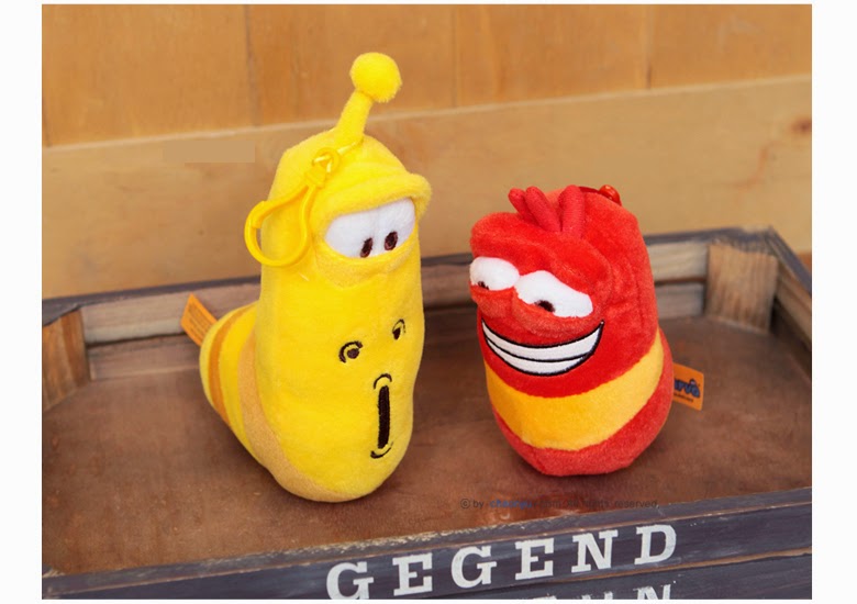 Korea Cartoon Larva Official Goods Clip On Plush Character Doll 6.7 ...