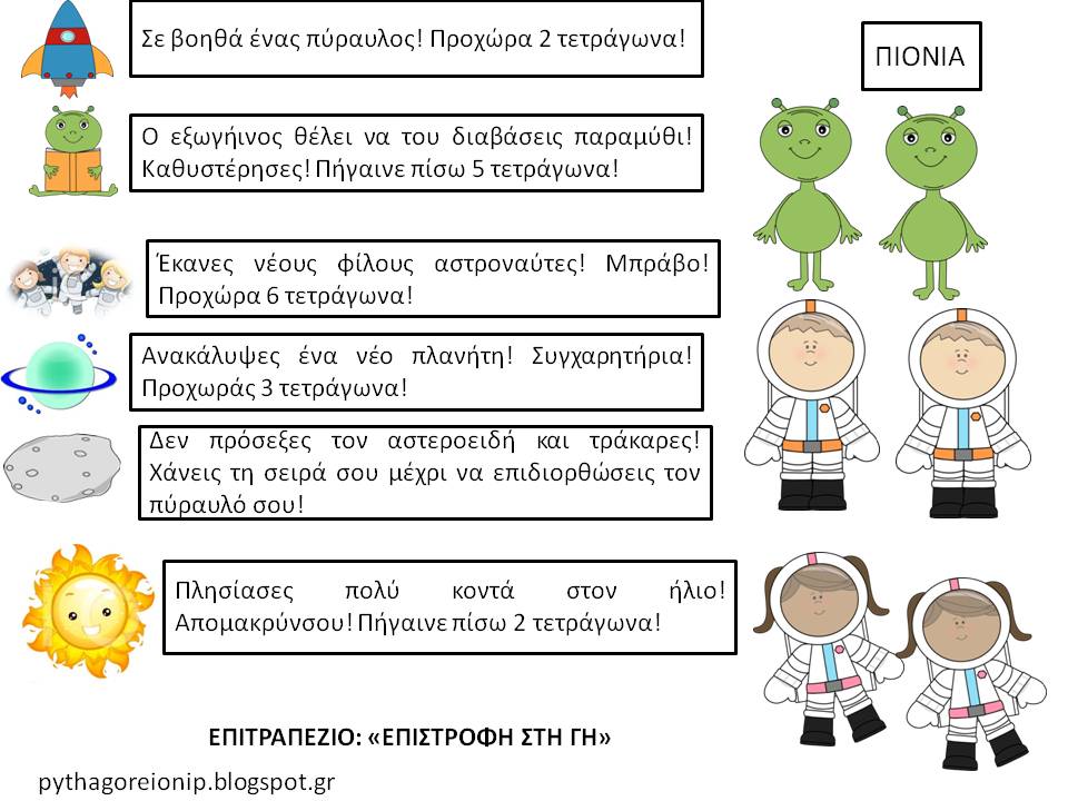 Πυθαγόρειο Νηπιαγωγείο: ΔΙΑΣΤΗΜΑ - ΦΥΛΛΑ ΕΡΓΑΣΙΑΣ - ΠΑΙΧΝΙΔΙΑ