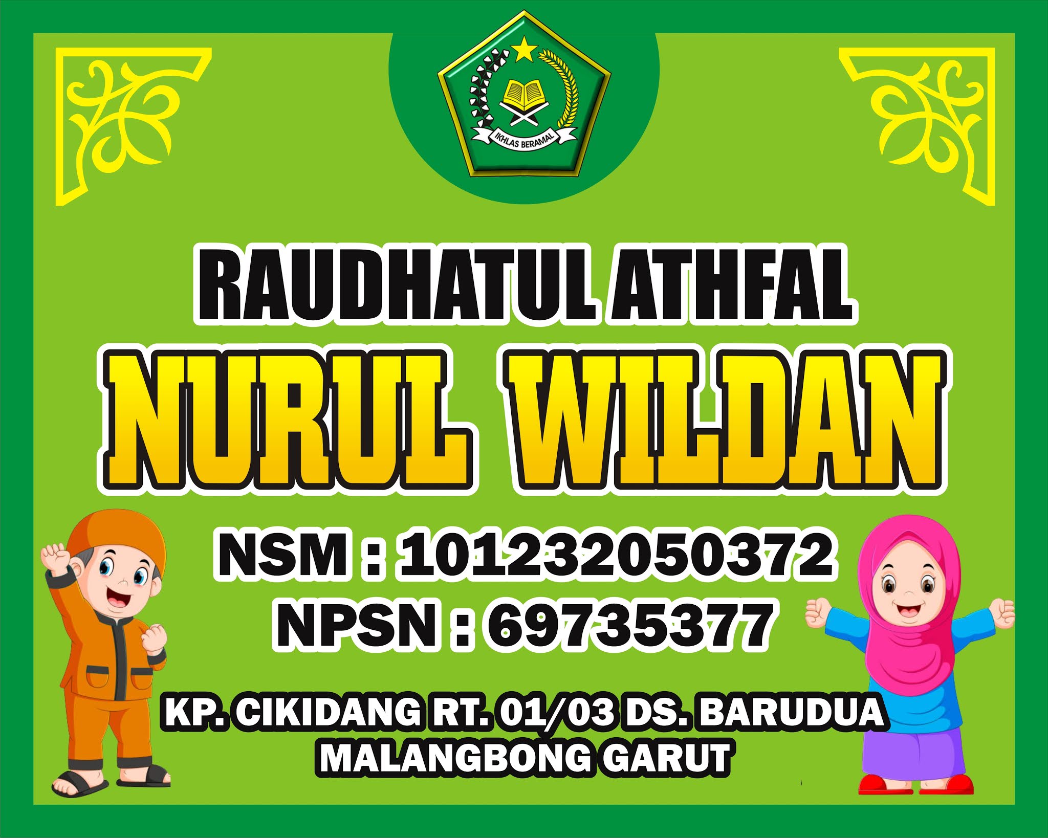 Download Contoh Plang Raudhatul Athfal.cdr - KARYAKU