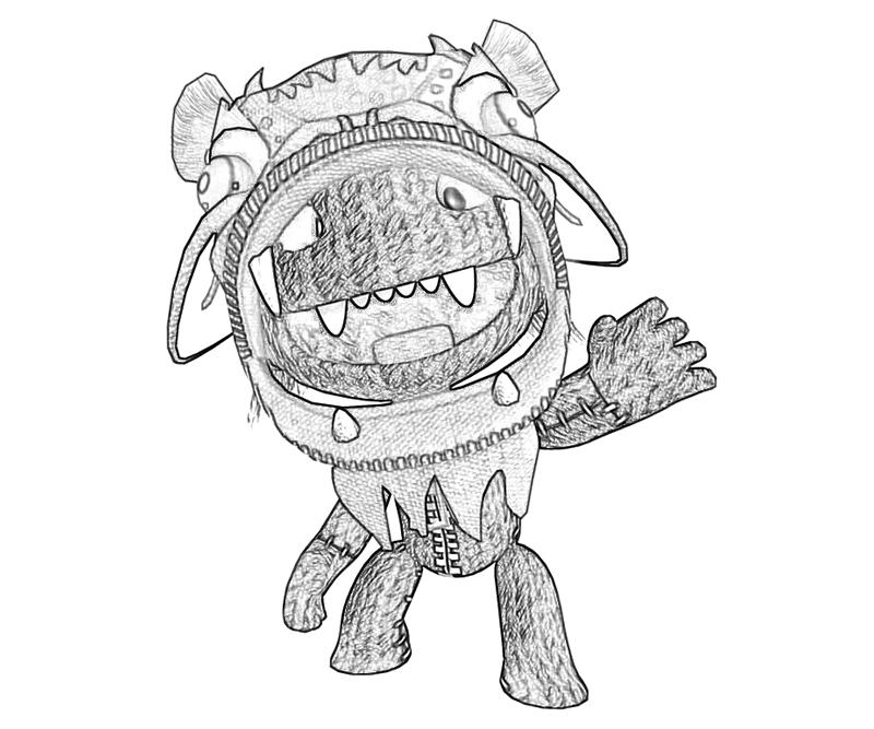 Sackboy Printable Coloring Template Pages Sketch Coloring Page