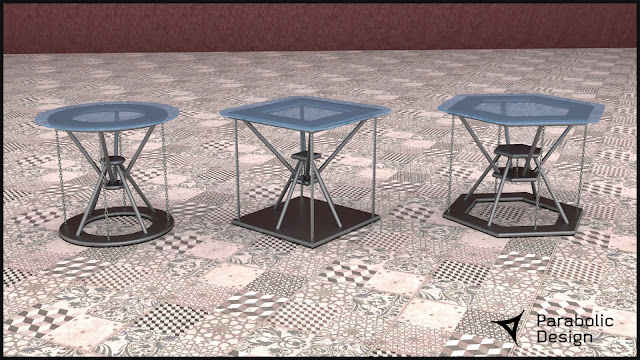 PARAMETRIC STUDY TENSEGRITY TABLES / STOOLS | Parabolic Design