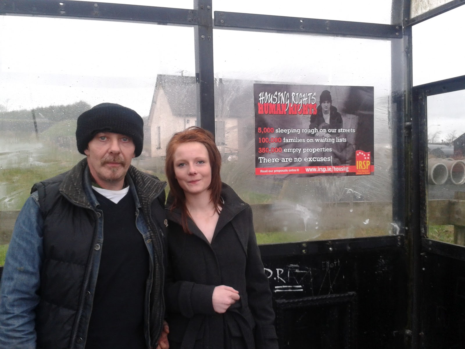 IRSP Housing Campaign: Poster Blitz in Dunloy, Co Antrim