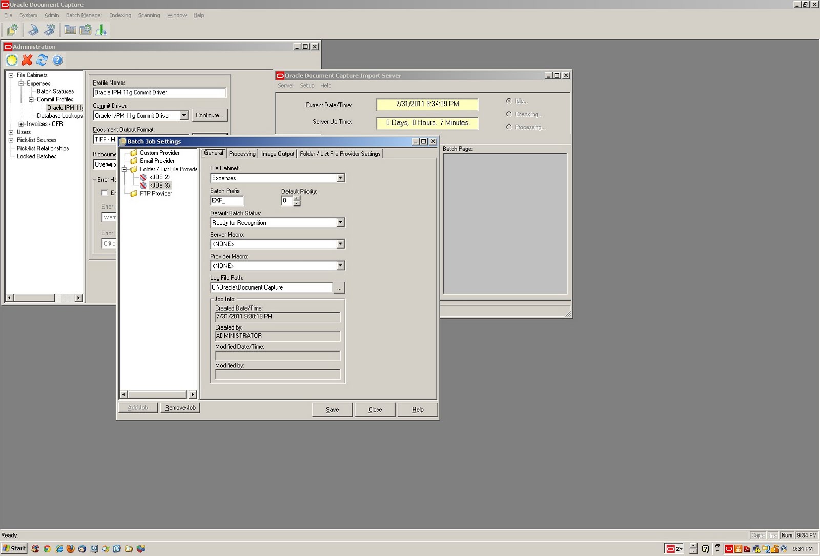 ORACLE WEBCENTER: Configuring OracleWebcenter Capture with Oracle ...