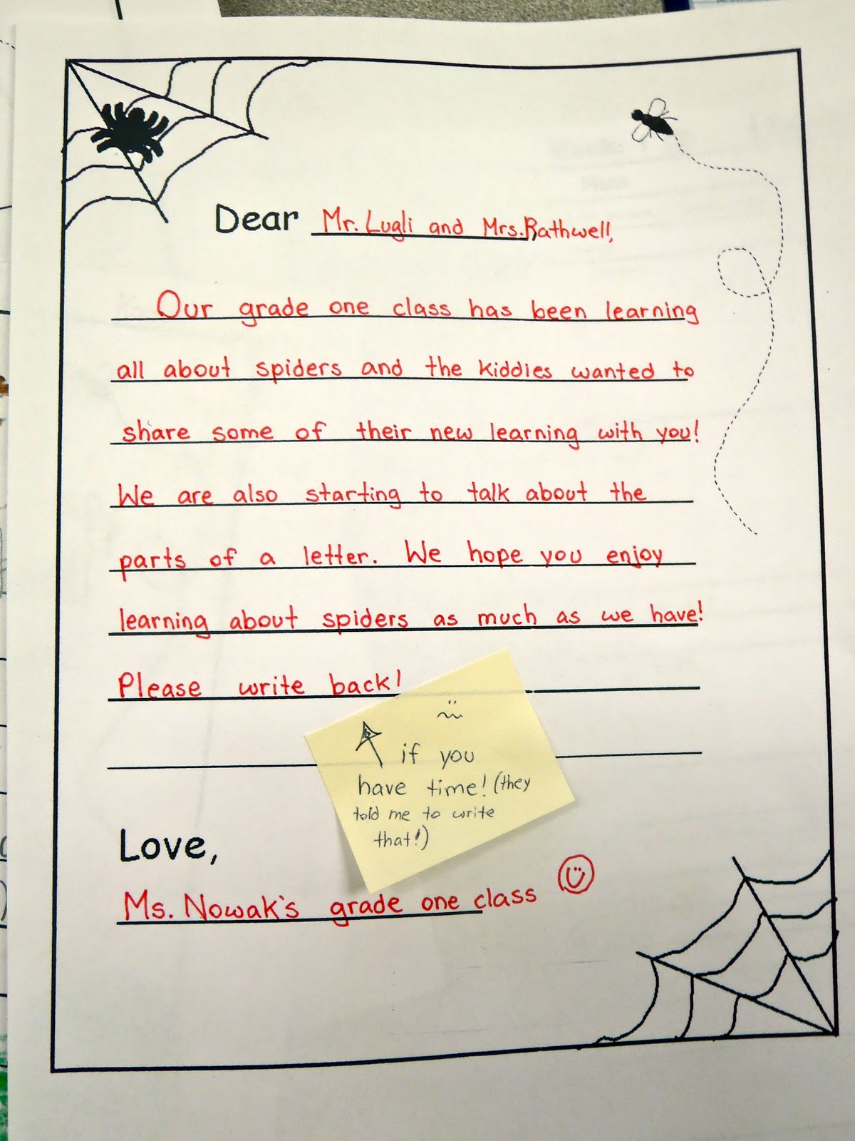 Fun With Firsties: Spider Celebration!