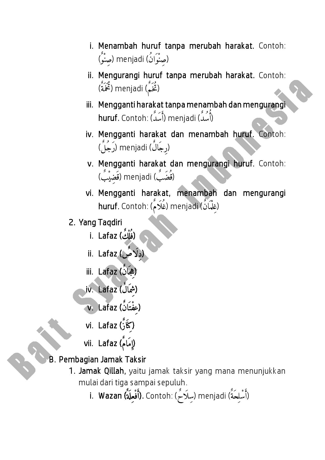 Ilmu Sharaf Bab 10 : Pembagian Isim Berdasarkan Jumlah Bilangannya