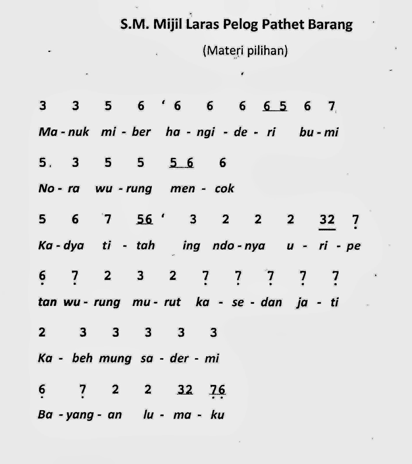 Adenium: Sinau Tembang Mijil