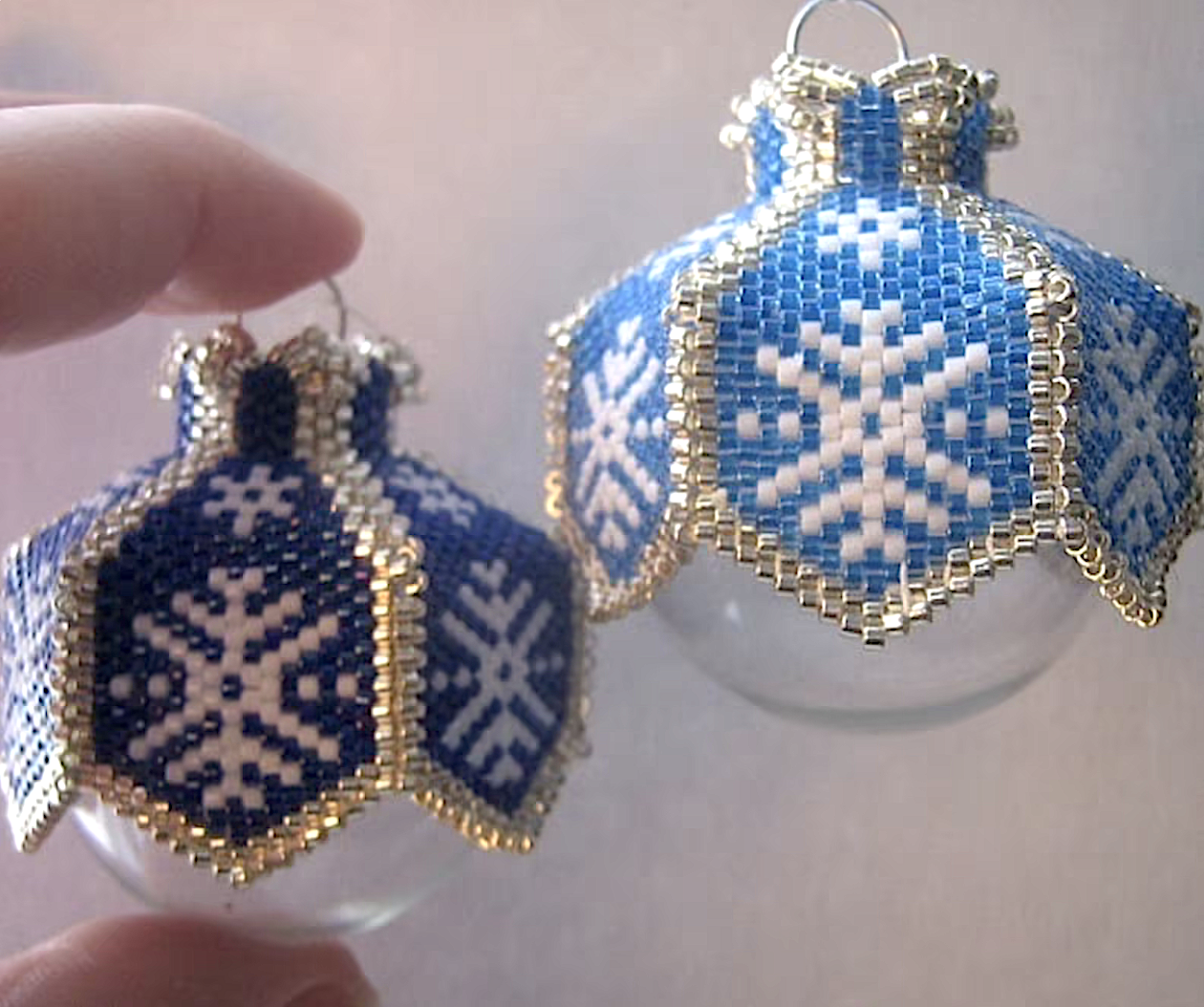 Beaded Tiffany Lamp Inspired Christmas Ornament Cover Tutorials by ...