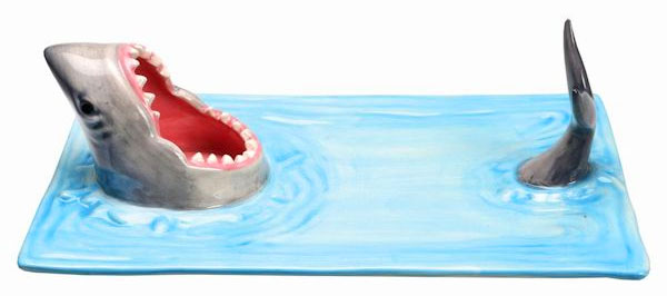 This Shark Attack Sushi Serving Platter Holds Your Dipping Sauce In The ...