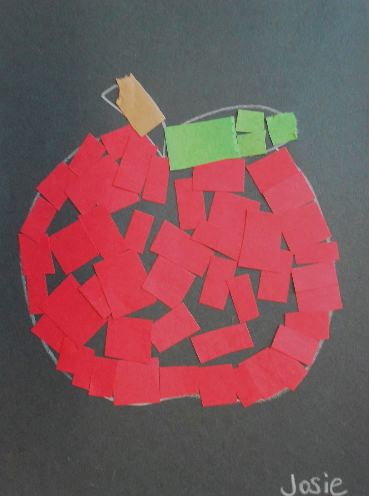 Learn, Explore, Create: Kindergarten Paper Apple Mosaics