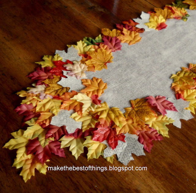Make The Best of Things: DIY Faux Leaves Table Runner