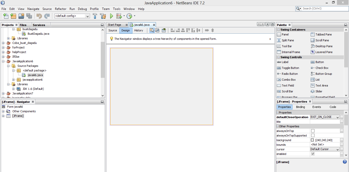 KOMPONEN GUI NETBEANS 7.2 ~ Berbagi Seputar Teknologi