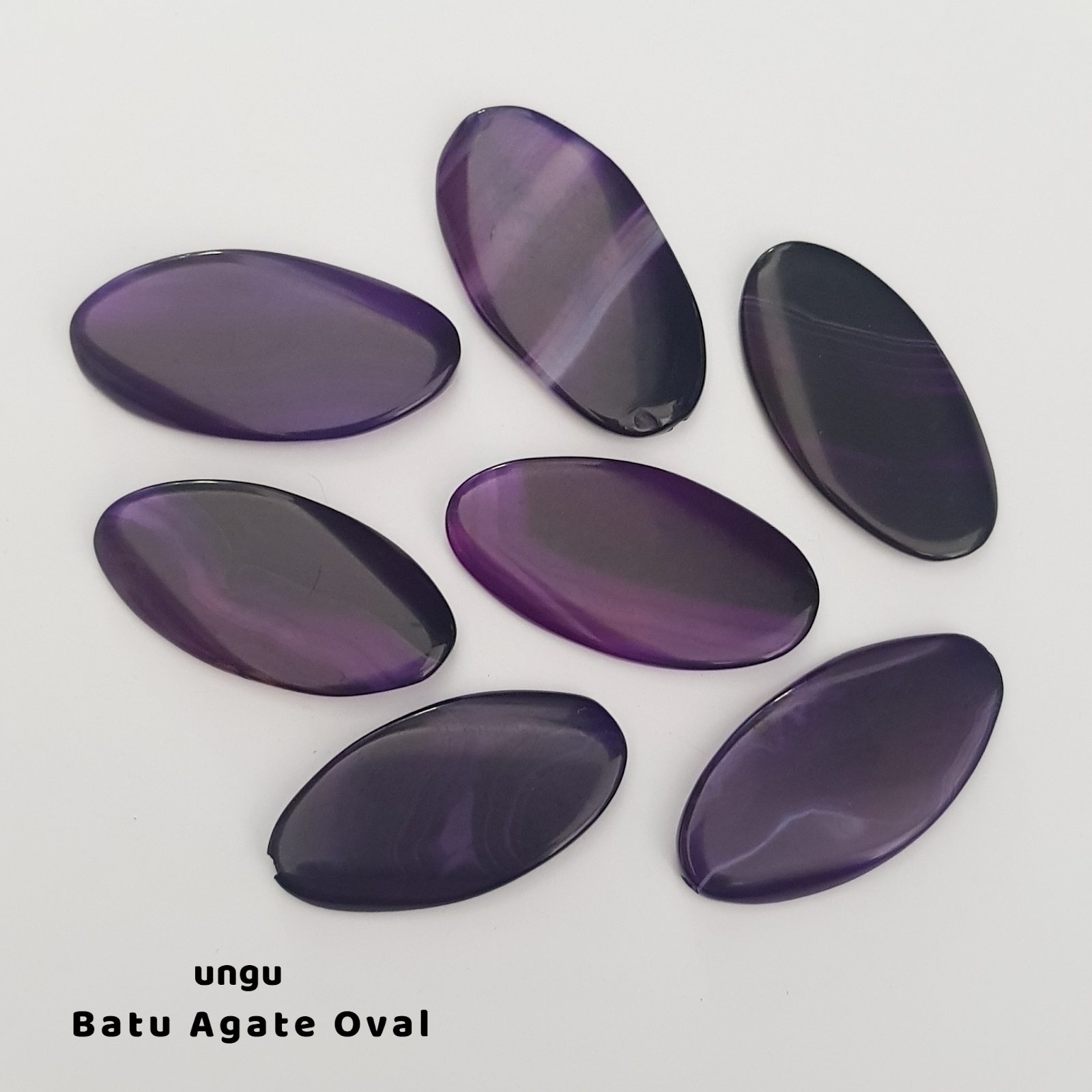 Batu Agate Oval - Toko Bahan Craft