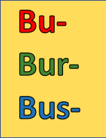 Generación 2009 SFYSD: PALABRAS CON BU-, BUR-, BUS-.