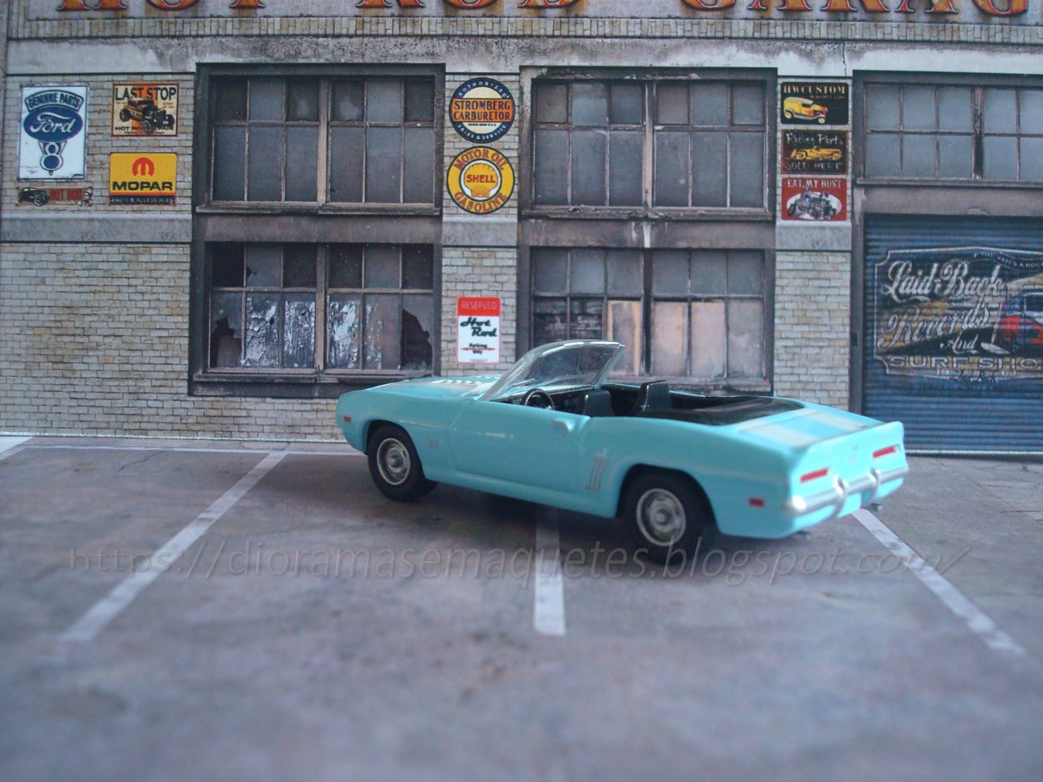 Dioramas e Maquetes: Hot Rod Garage