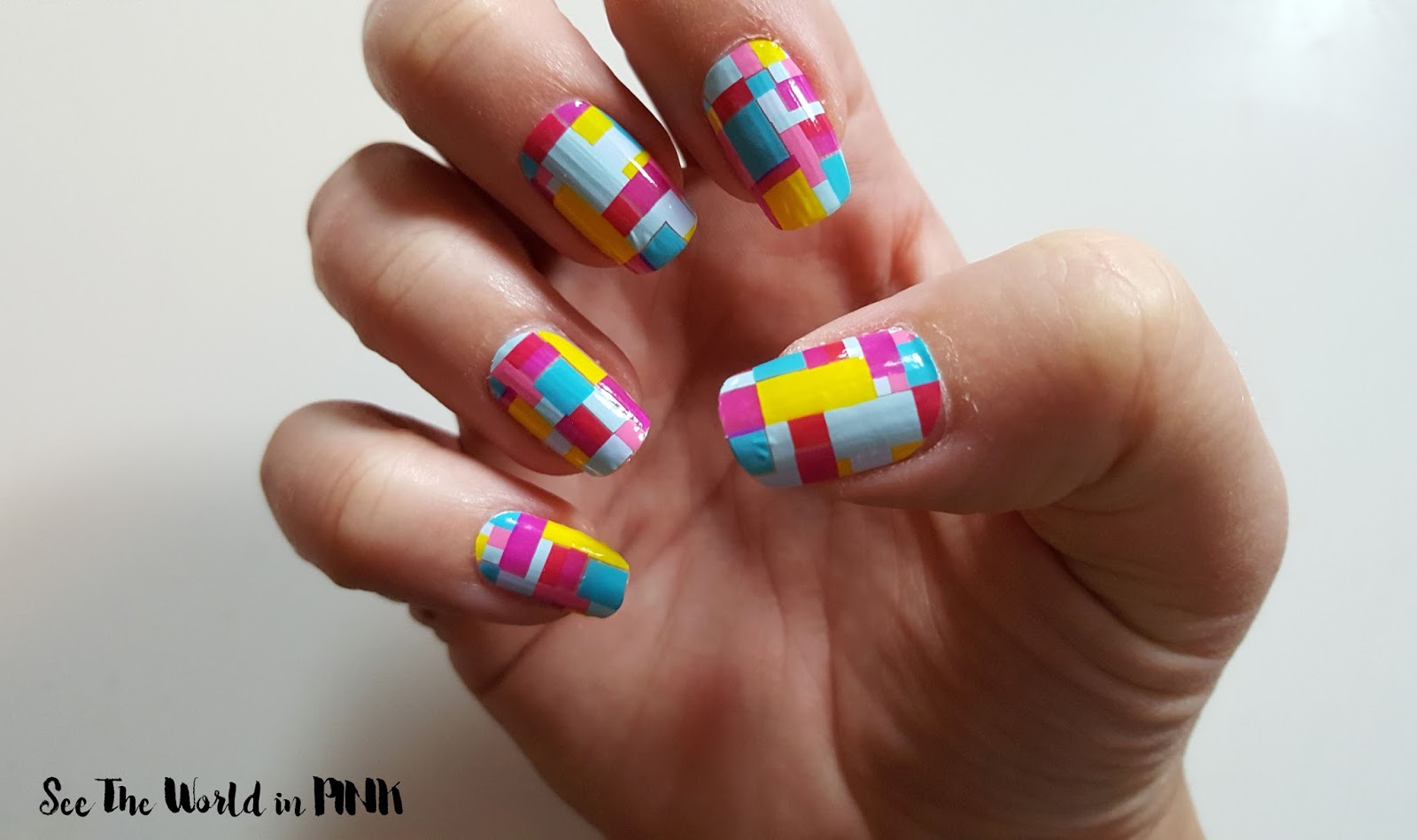 Manicure Monday - Scratch Nail Wraps in "Shape Up" | See the World in PINK