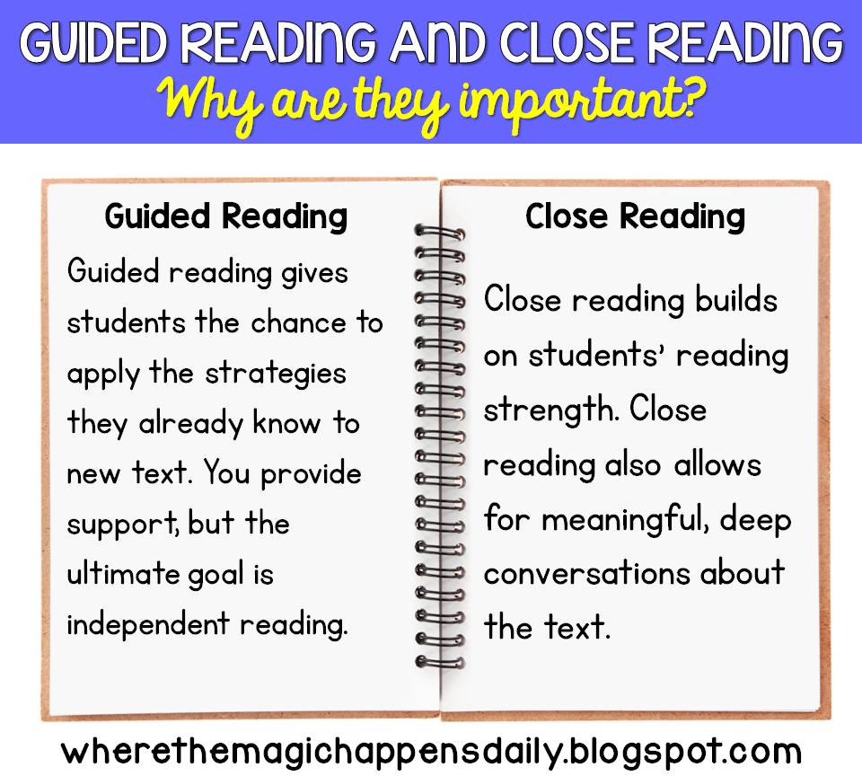 Guided Reading and Close Reading - Where the Magic Happens