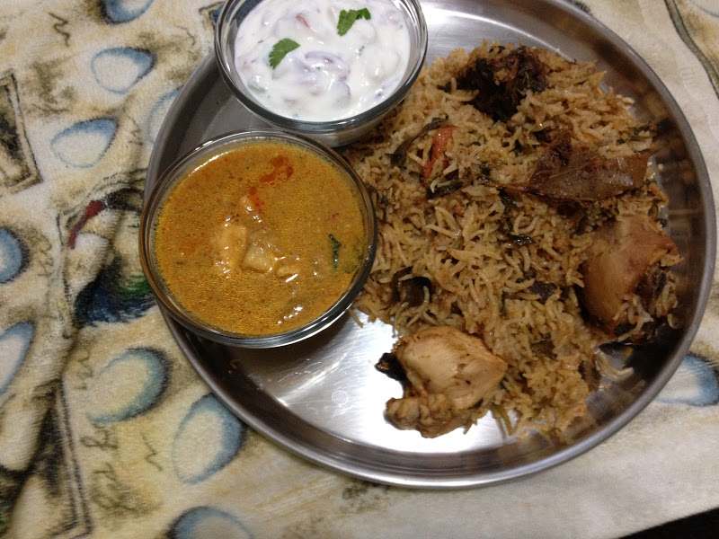 Chicken Biryani - mom style in pressure cooker