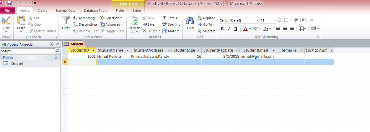 MS Excel,MS Access,Google Sheet: How to create Access form to enter data