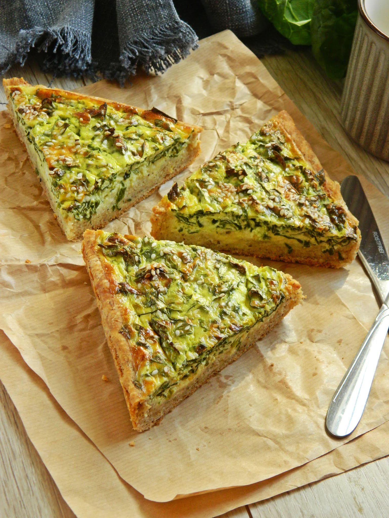 Hrskavi slani tart sa spanaćem