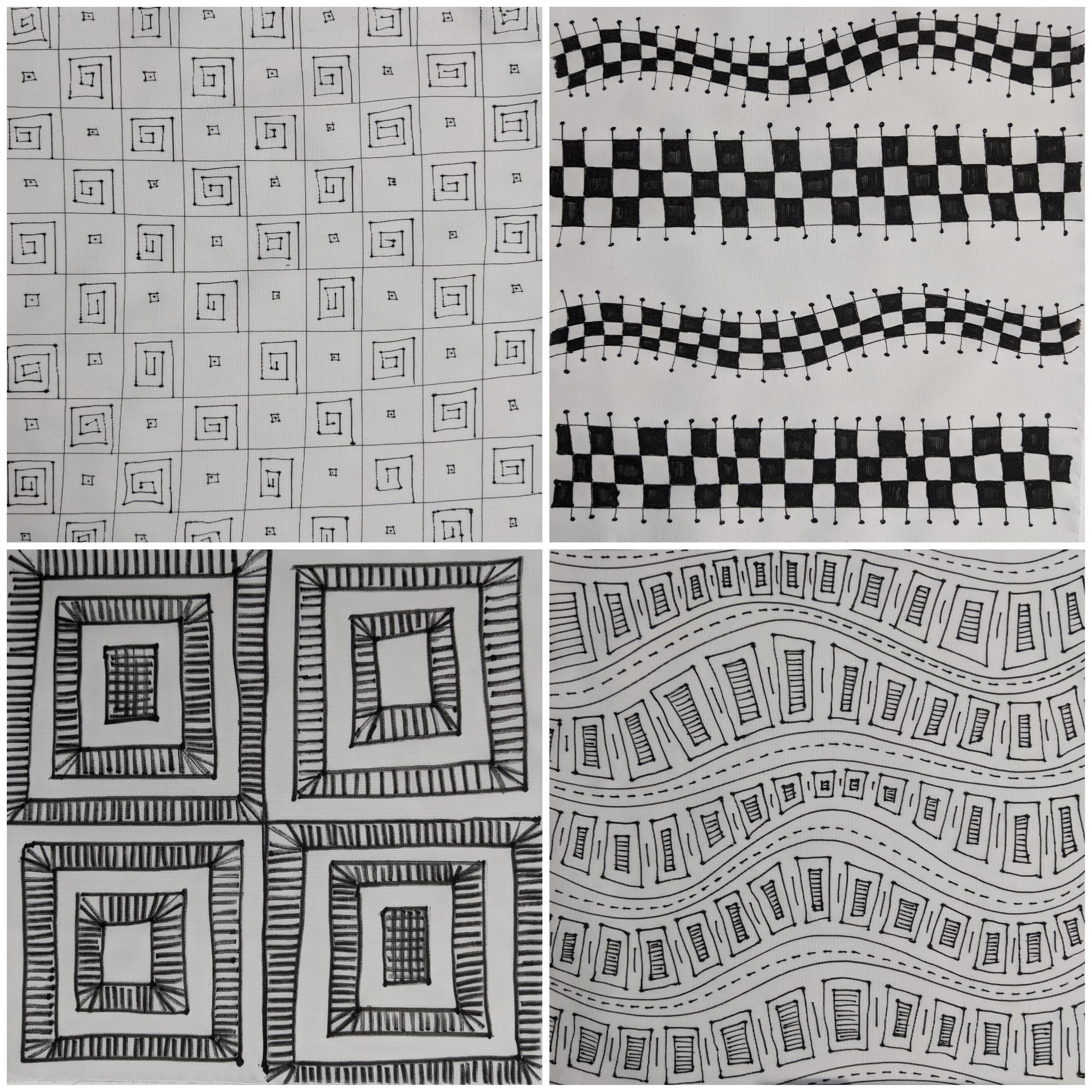 100 Days of Mark Making on Fabric: Week 1