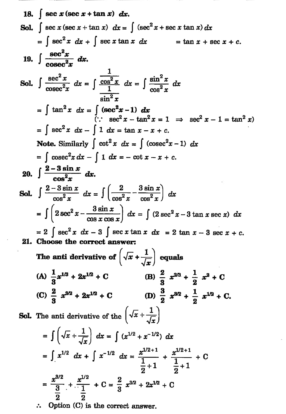 Integrals 12 math - Studypur