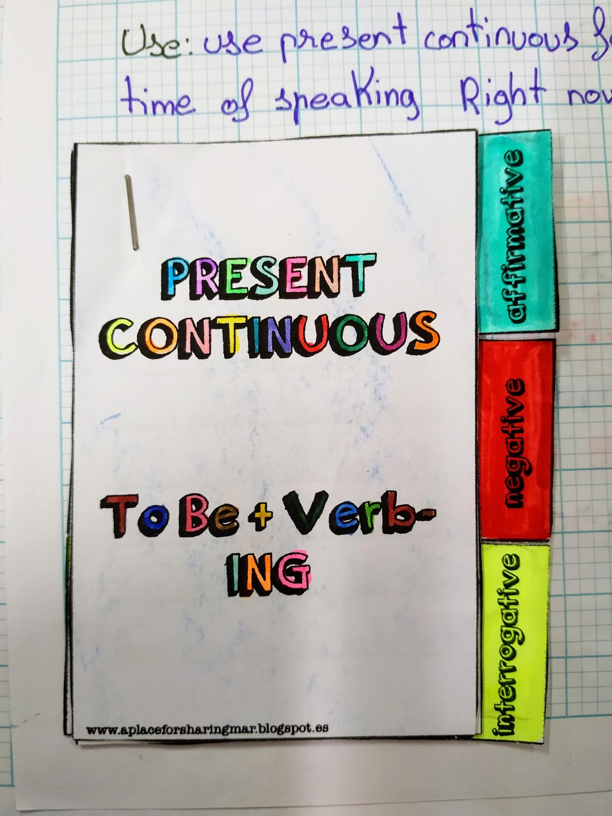 Pop into the English bubble: INTERACTIVE BOOK ABOUT PRESENT CONTINUOUS