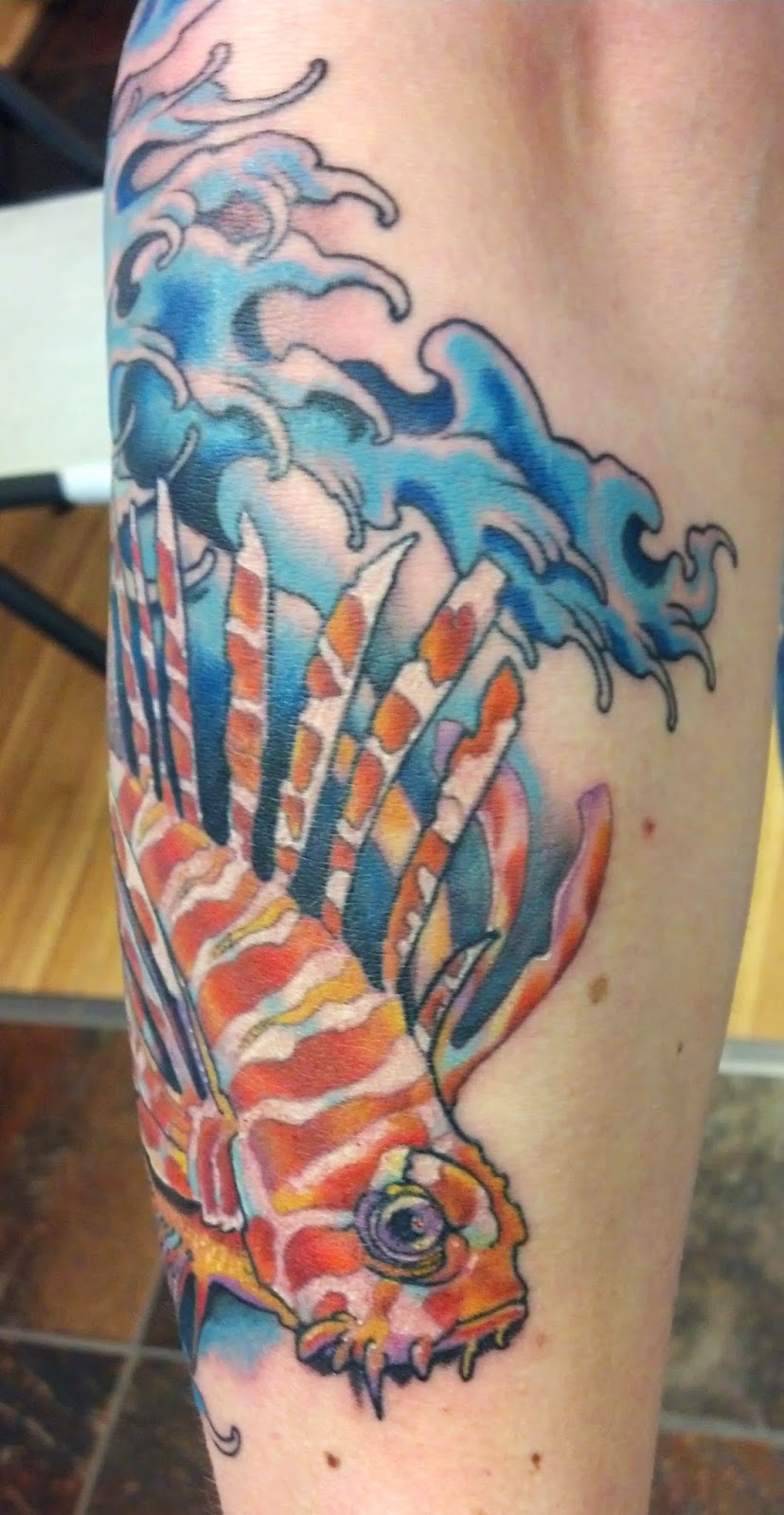 Traditional Lionfish Tattoo
