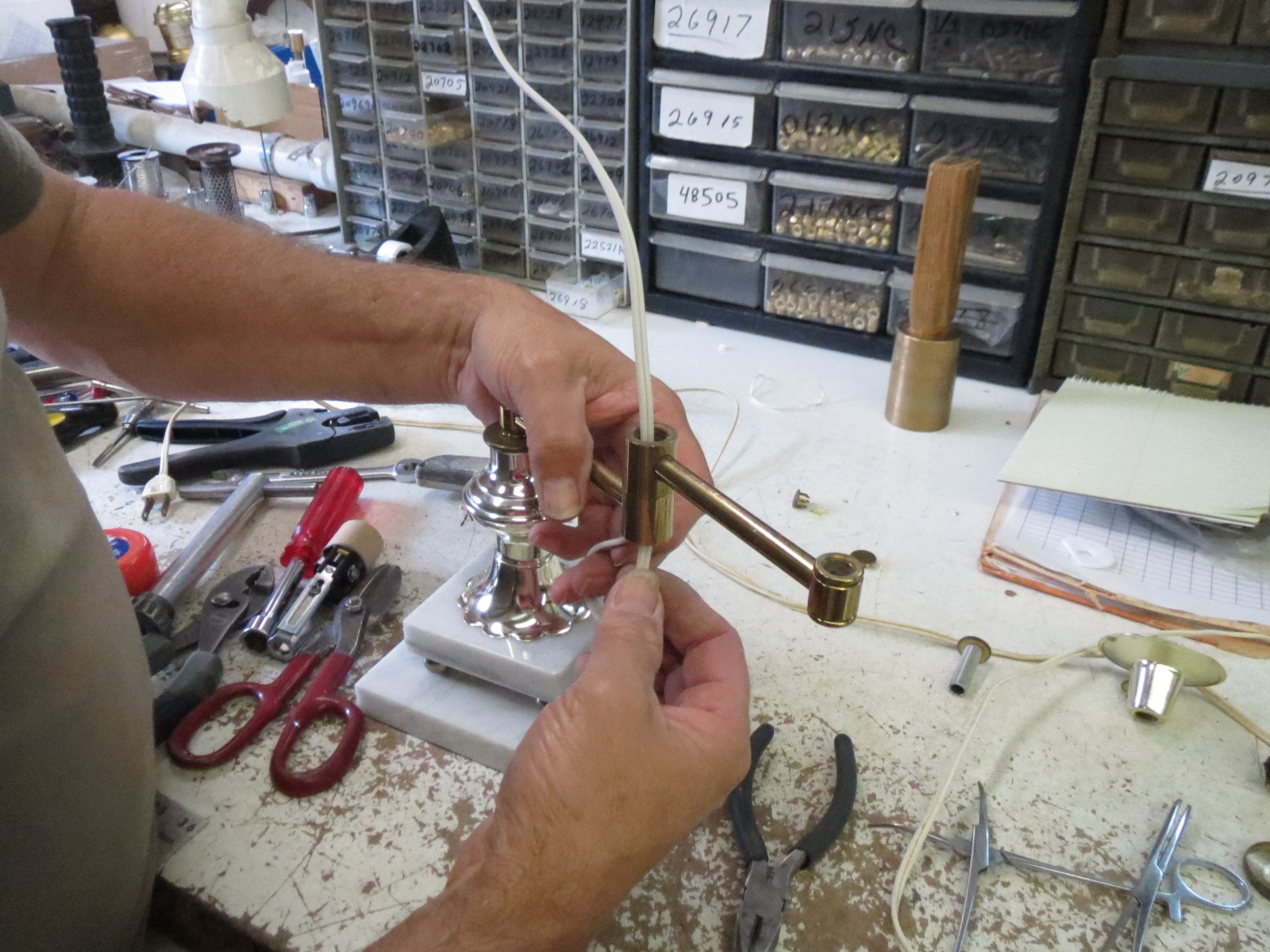 Lamp Parts and Repair | Lamp Doctor: Swivel Arm Table Lamp with Turn ...