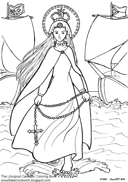 Snowflake Clockwork: Holy Family coloring page, December pages, and ...