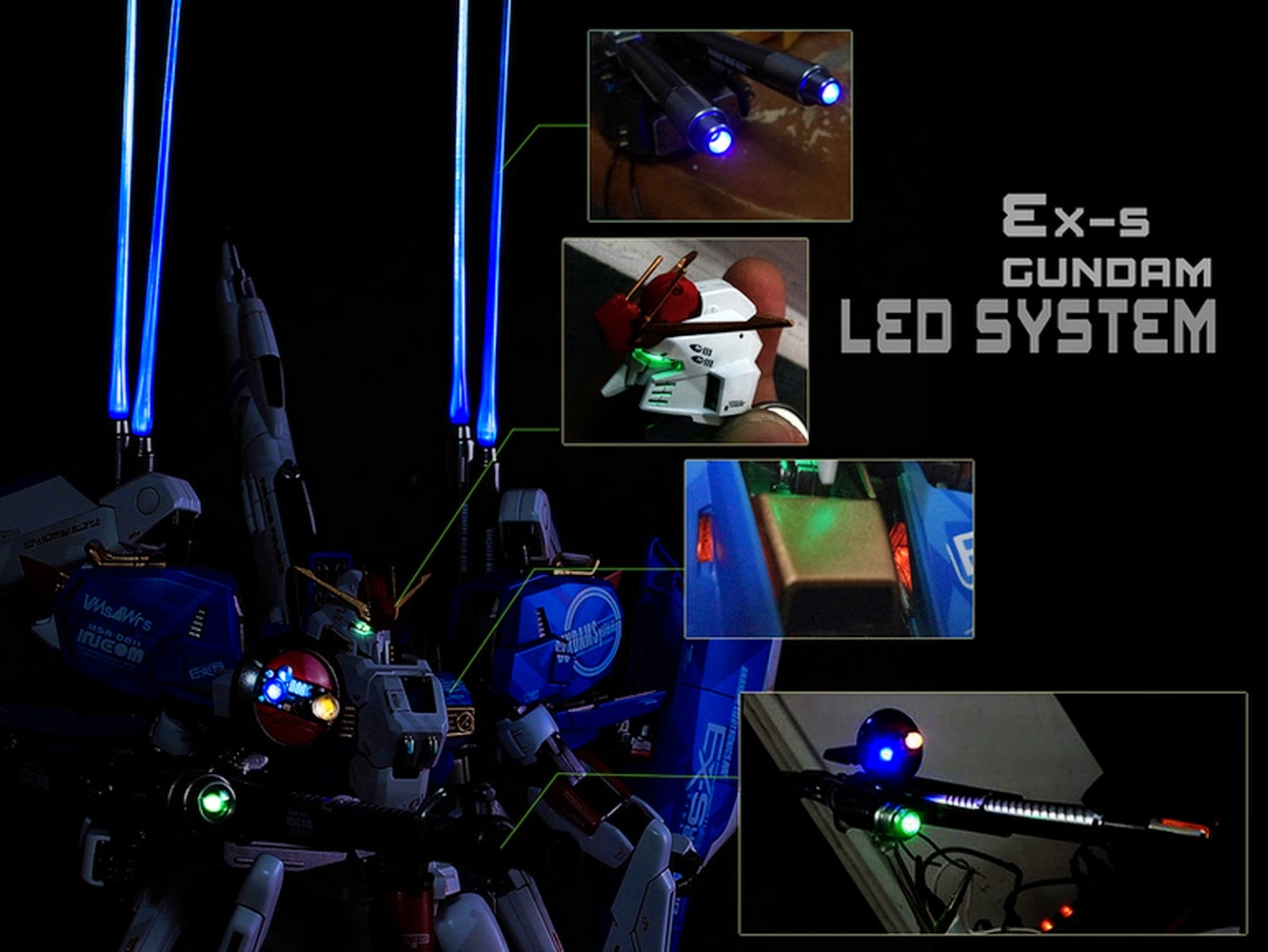 Custom Build: MG 1/100 Ex-S Gundam with LED