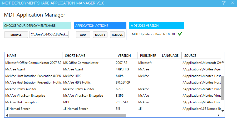 Powershell tool to manage MDT 2013 Applications | Syst & Deploy