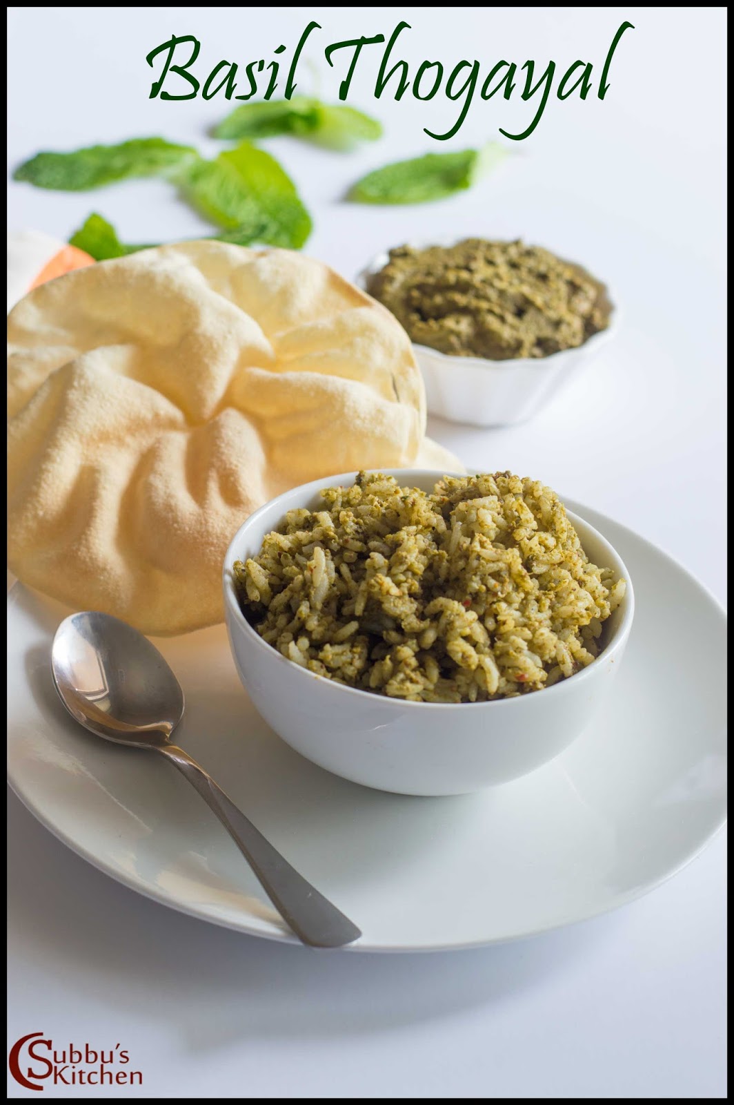 Basil Thogayal Recipe | Basil Thuvayal - Subbus Kitchen