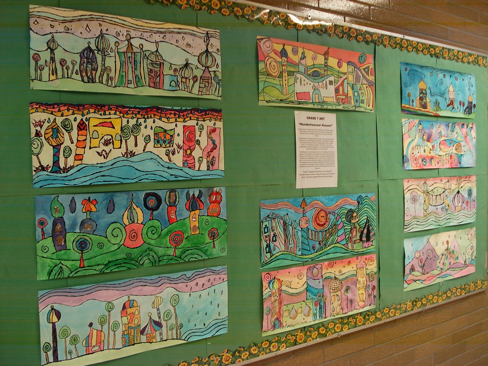 a faithful attempt: Hundertwasser Houses Watercolour Painting