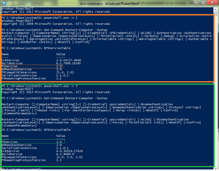 Switching Over From Powershell V2 To V3 In Same Powershell Console Virtualize And Automate