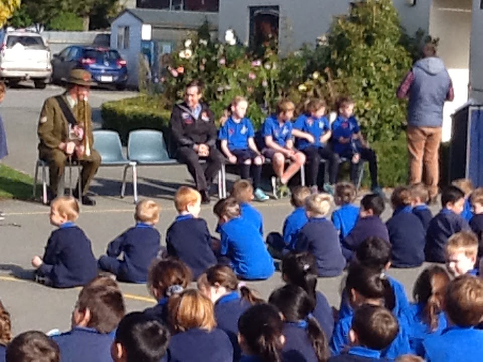 Room 14 Russley School: Russley School's ANZAC service