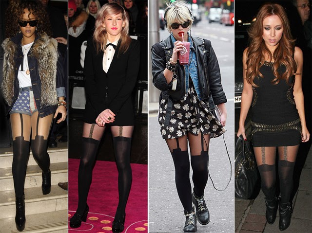 Posh Glam: Style Trick To Try: Get The Thigh High Look With Garter Tights